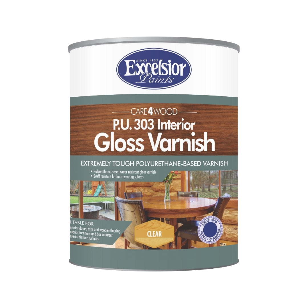 Excelsior Polyurethane Gloss Wood Varnish - BHT Paint Store